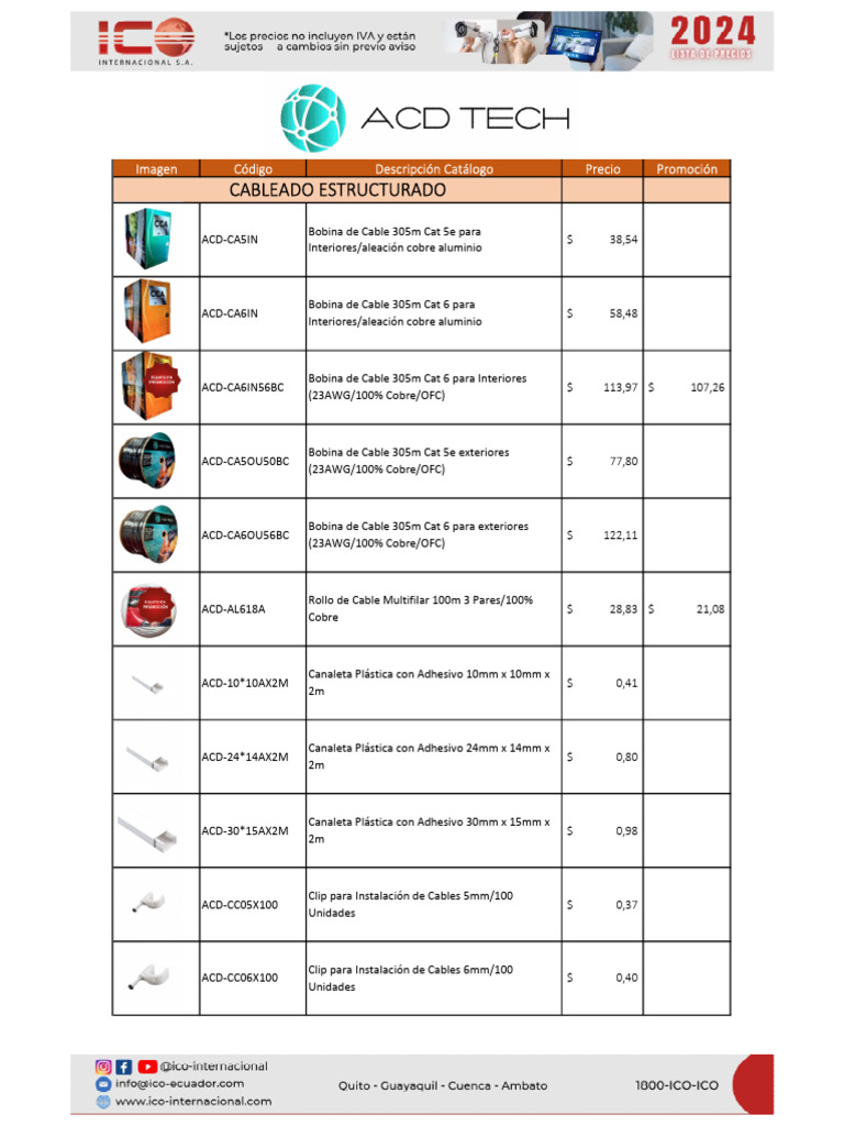 Catálogo ACD Tech | PDF | Electricidad | Electrónica