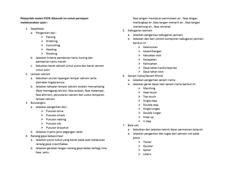 Pelajari Materi PJOK X | PDF