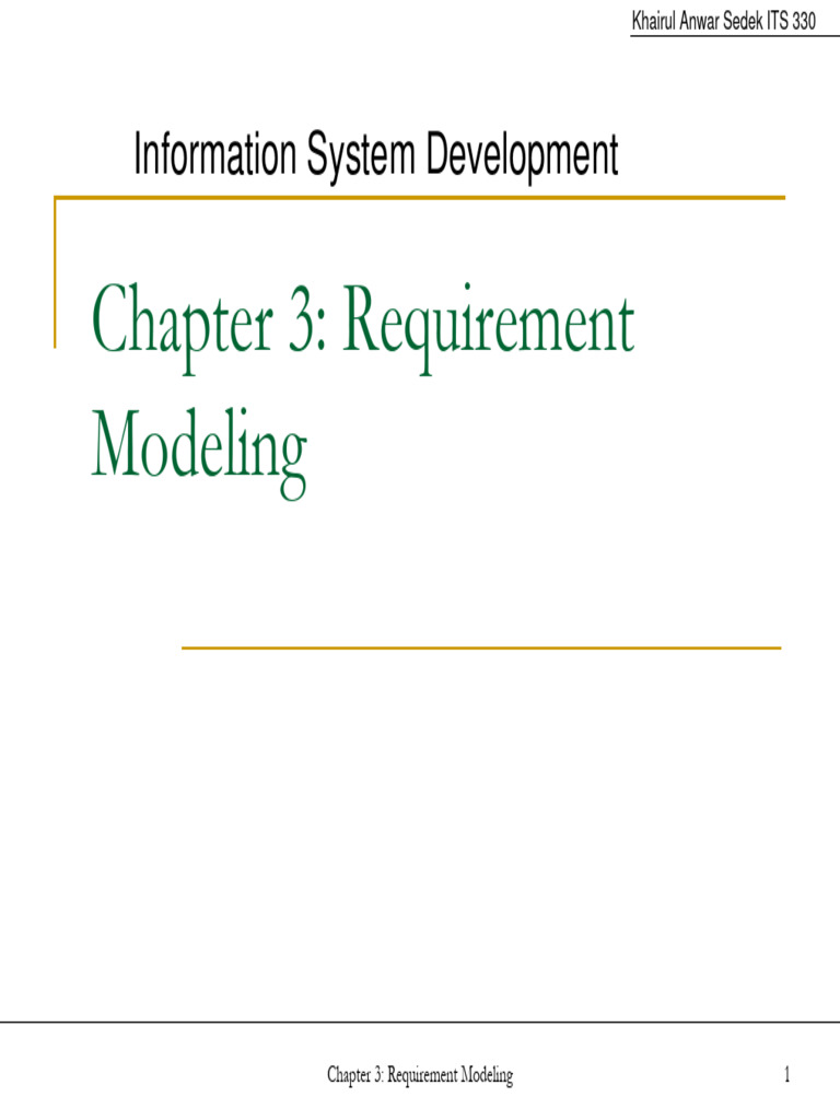 Chapter 3 - Requirement Modeling | Download Free PDF | Sampling (Statistics) | Unified Modeling ...