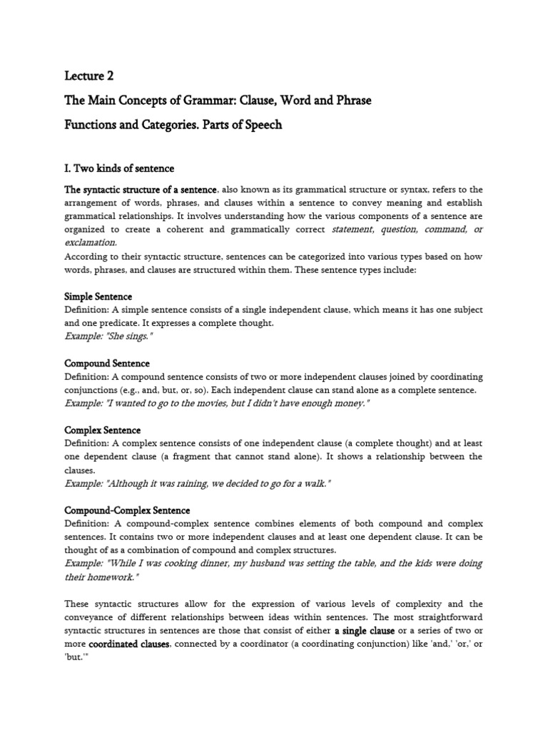Lecture 2 | PDF | Verb | Grammatical Gender