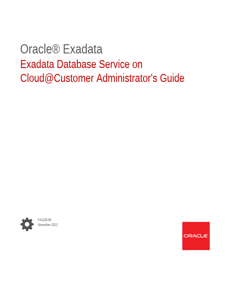 Oracle Exadata Database Service Cloudcustomer | PDF | Computer Cluster | Databases