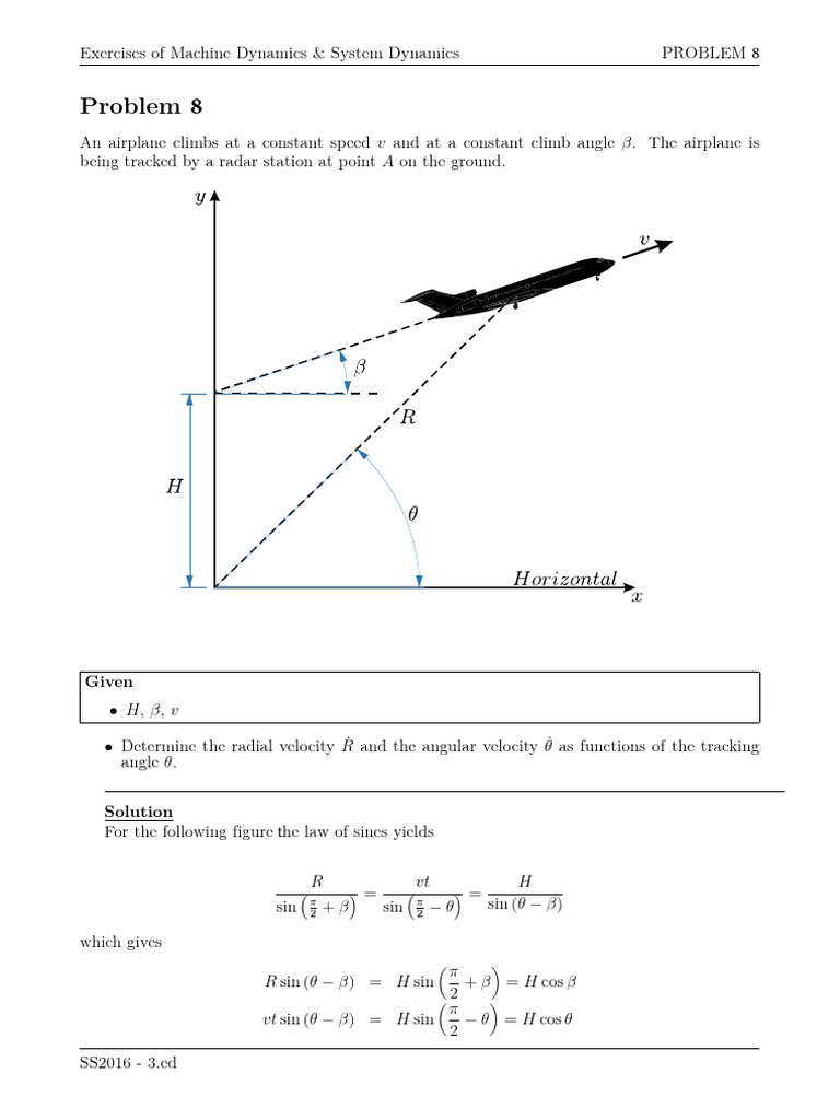 Exercise2-Solutions | PDF | Classical Mechanics | Angle