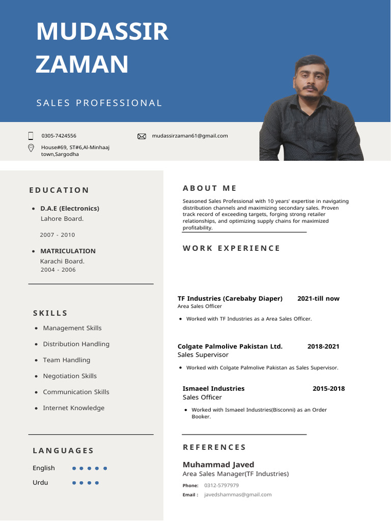 Hafiz Mudassar CV | PDF
