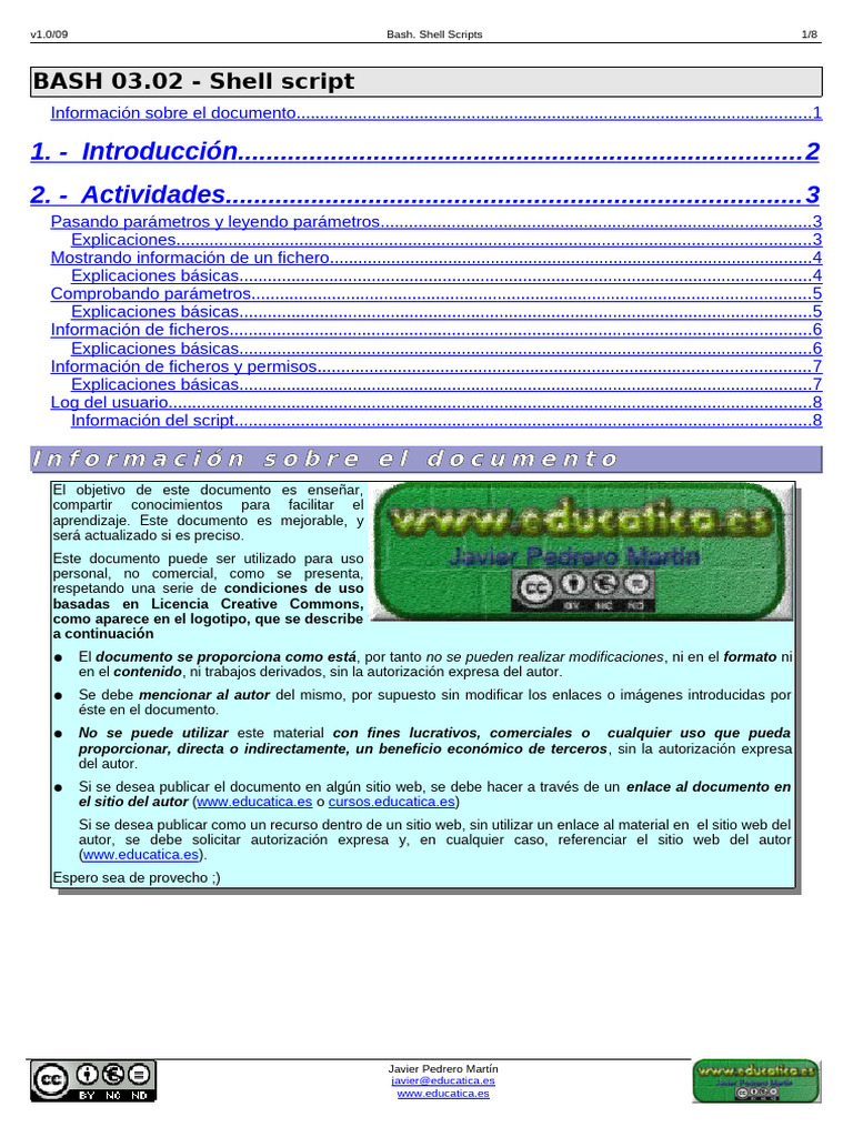 BASH Actividades 03.02 Shell Scripts | PDF | Archivo de computadora ... BASH Actividades 03.02 Shell Scripts | PDF | Archivo de computadora ...