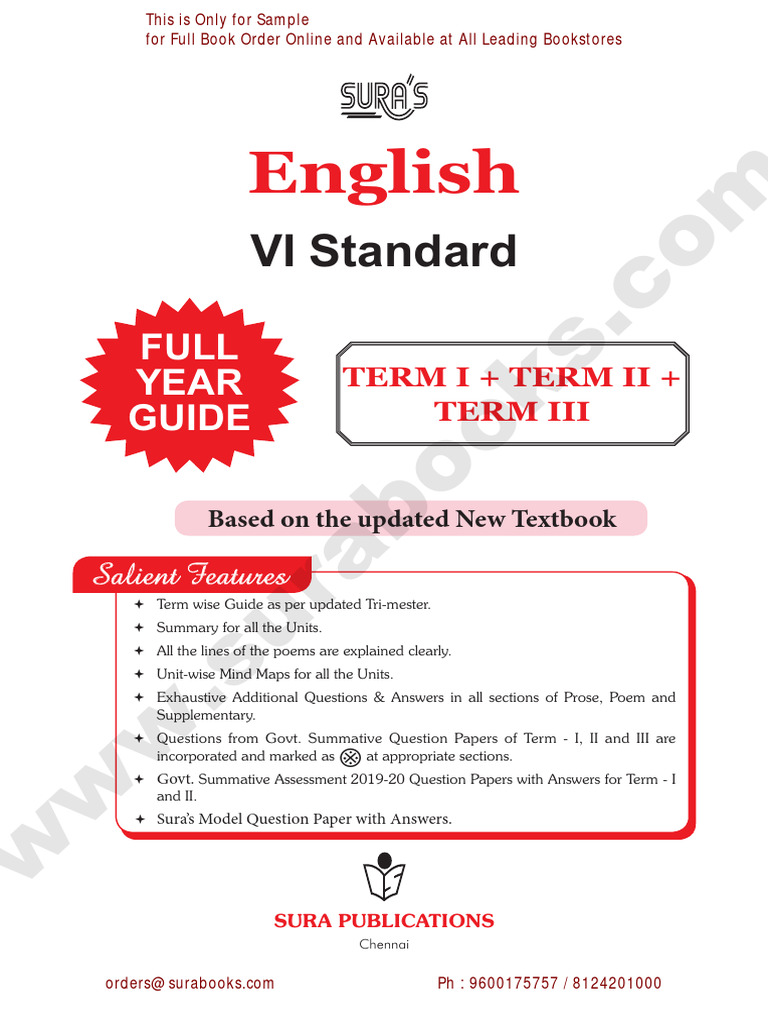 FB66BD 6th STD English Full Year Sample Study Materials | Download Free ...
