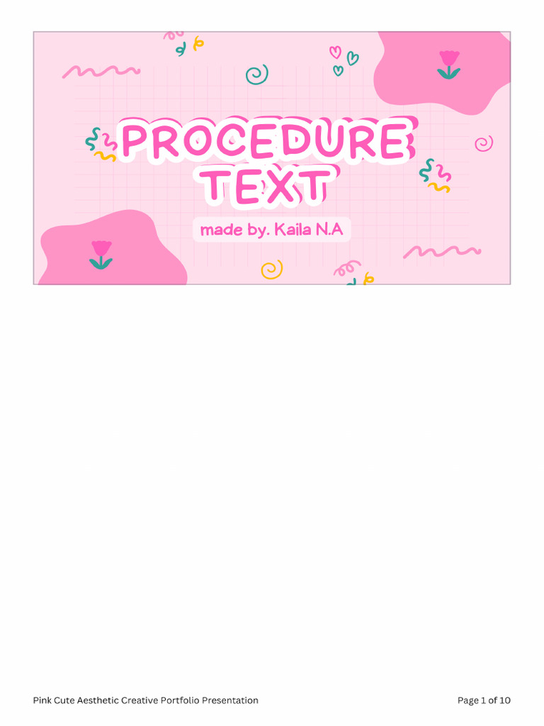 PROCEDURE TEXT (Kaila Nur Azizah) | PDF