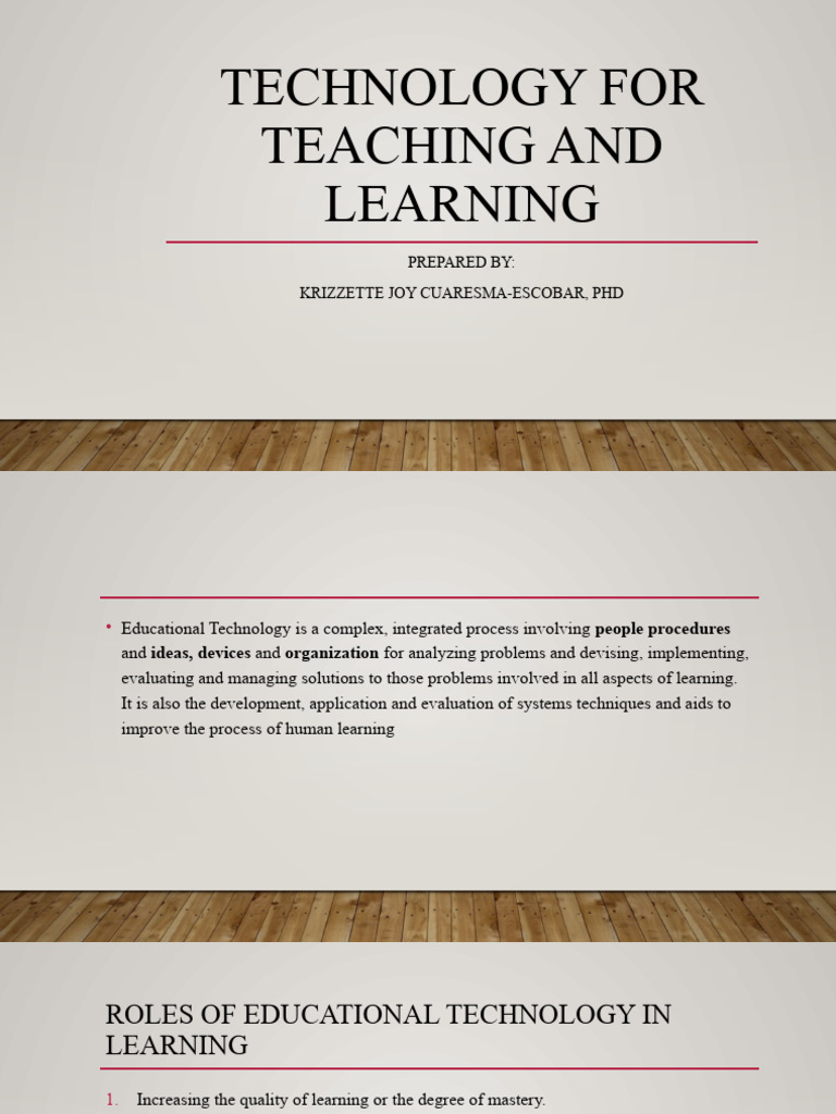 TTL Reviewer | PDF | Learning | Educational Technology