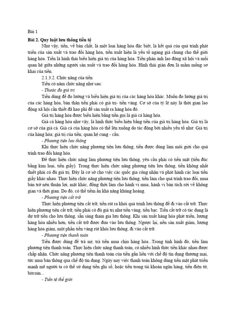 Bài 1 | PDF