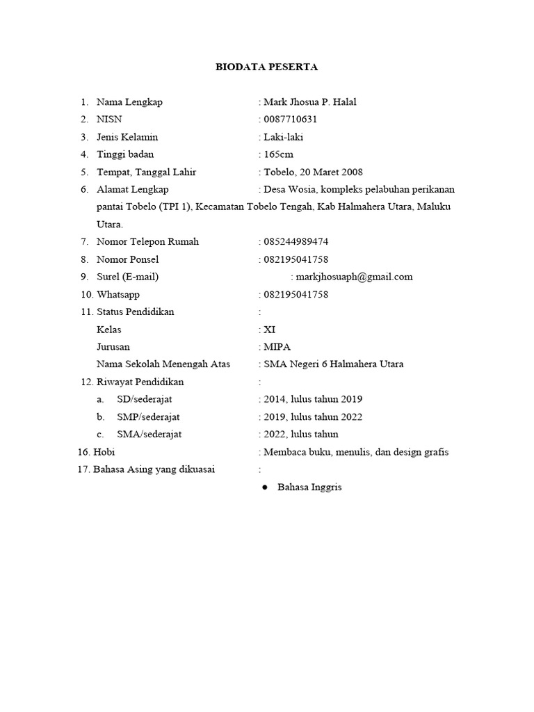 CV Duta Sma - Mark | PDF
