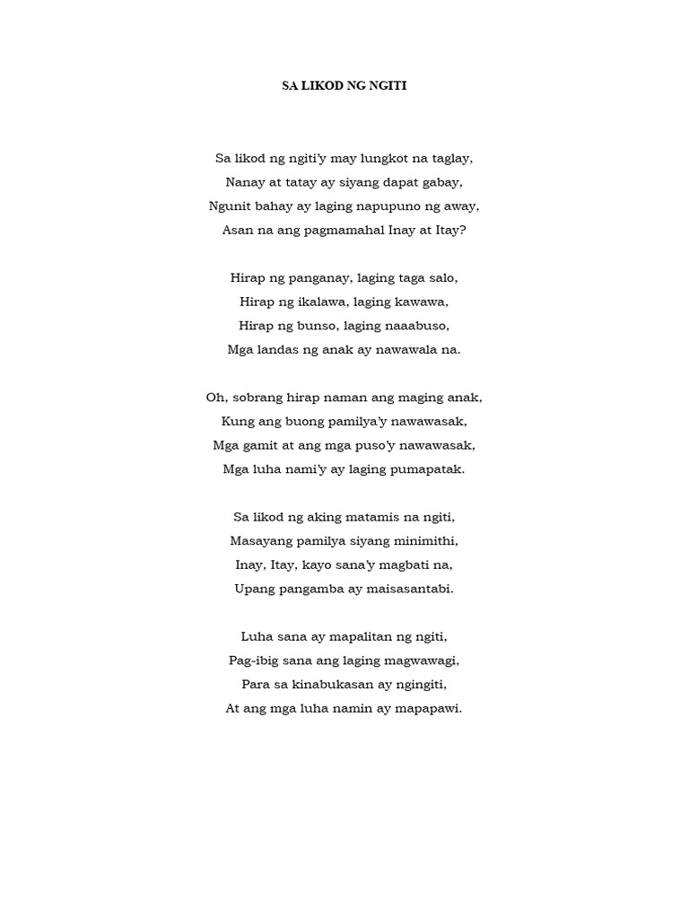 Sa Likod NG Ngiti | PDF