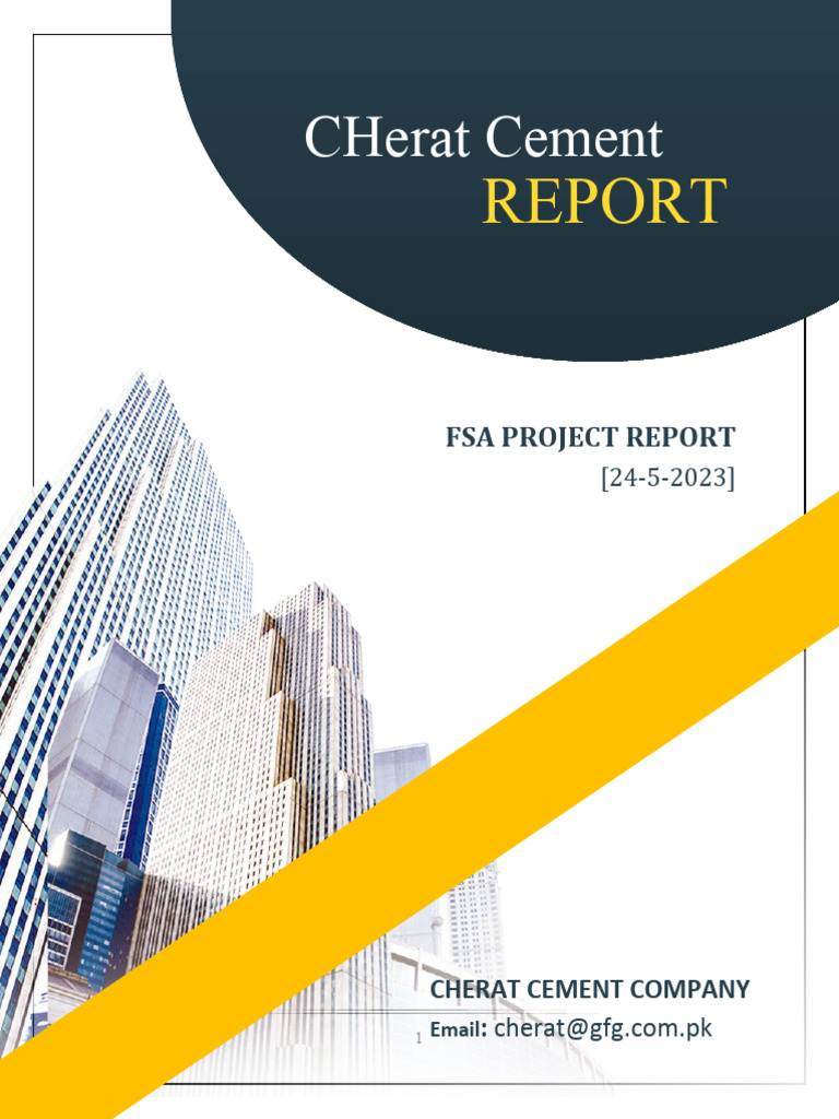 Cherat Cement Report | PDF | Environmental Impact Assessment | Taxes