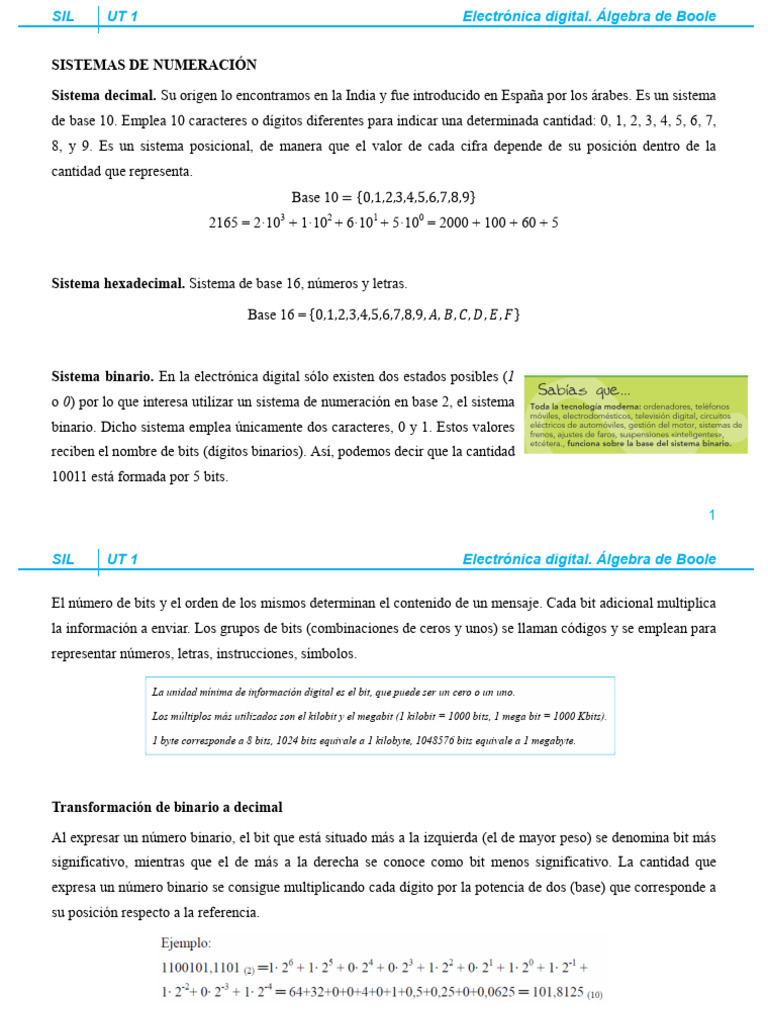 Tema 6 - Electrónica Digital. Álgebra de Boole | PDF | Puerta lógica ...