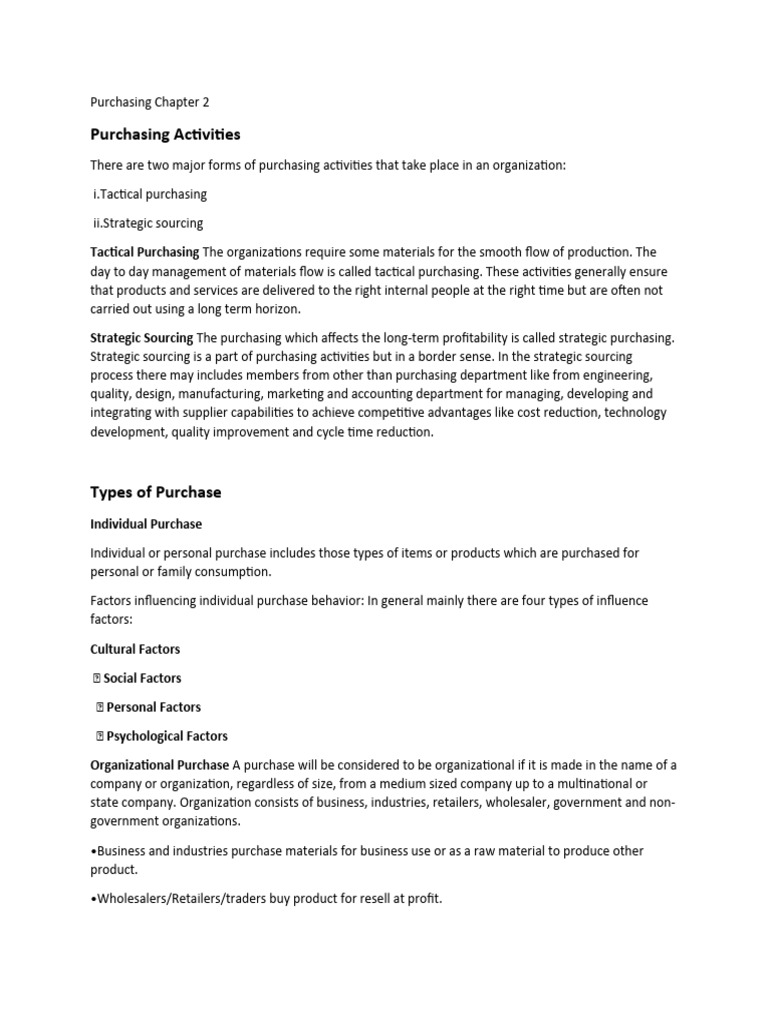 PPS Chapter-2 | PDF | Supply Chain | Procurement