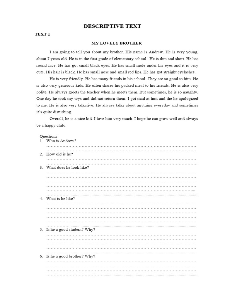 Descriptive Text | PDF