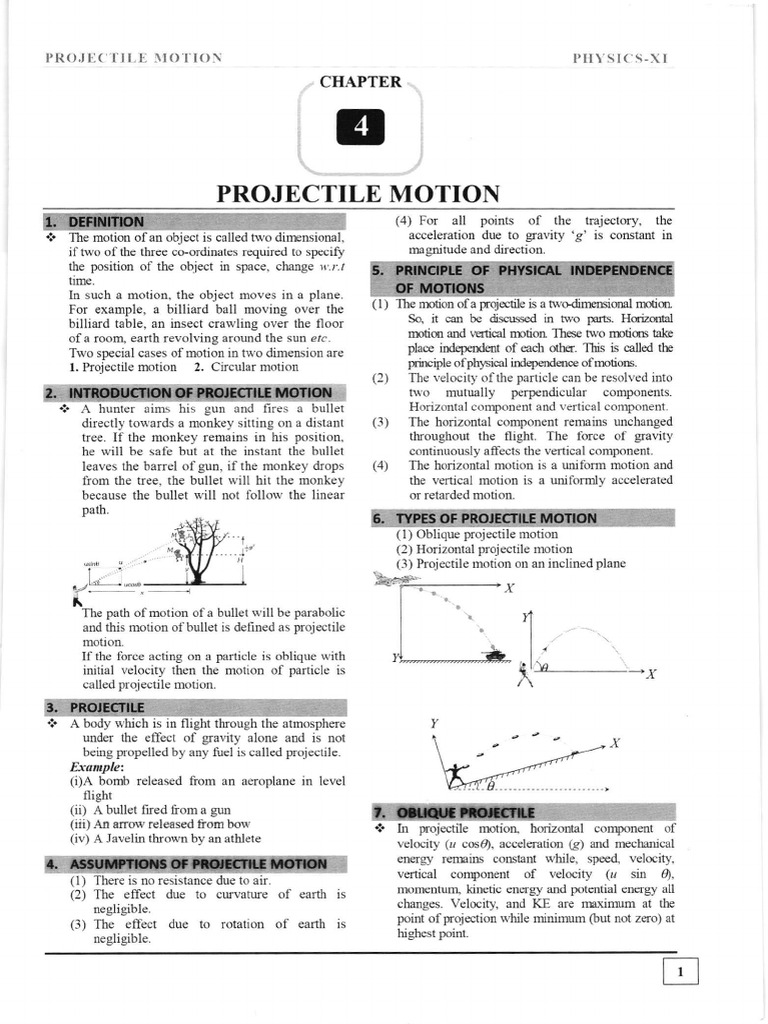 Chap-4 (Projectile Motion) Theory | Download Free PDF | Quantity | Metrology