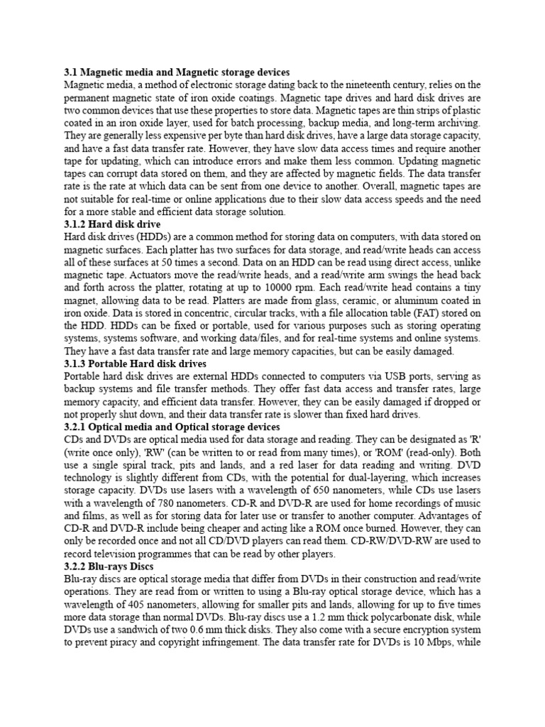 Chapter3_ICT | Download Free PDF | Computer Data Storage | Hard Disk Drive