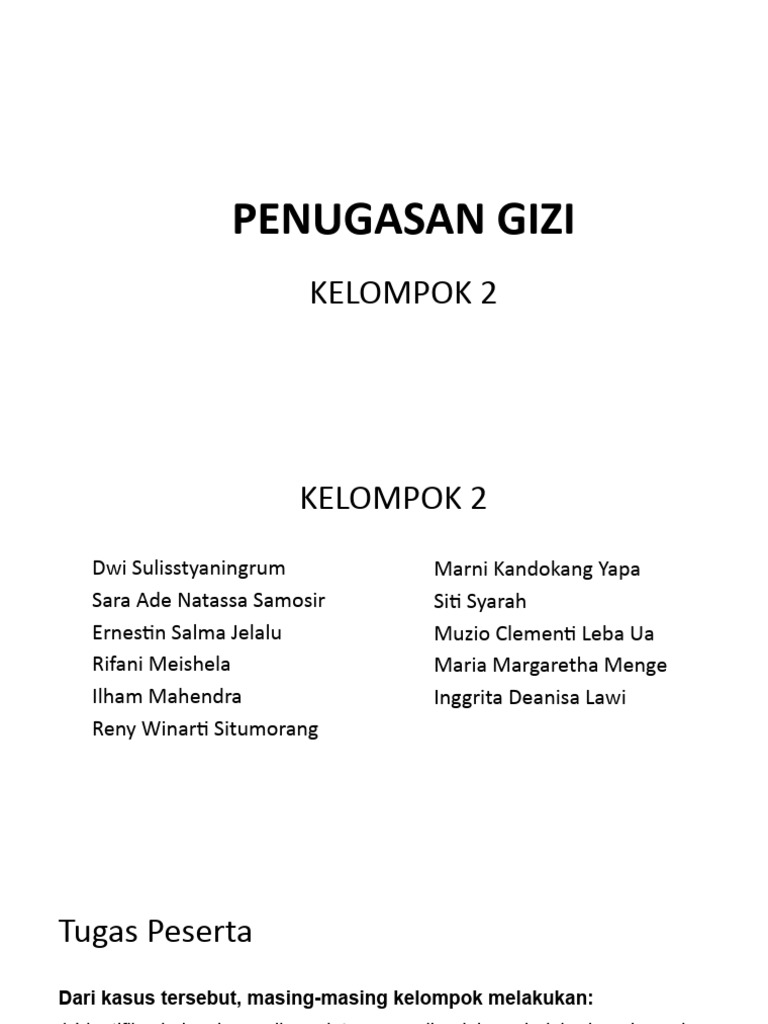 Kelompok 2 (Penugasan Gizi) | PDF