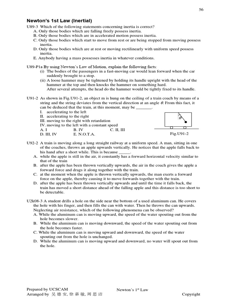 21N 1st Law | PDF | Inertia | Acceleration