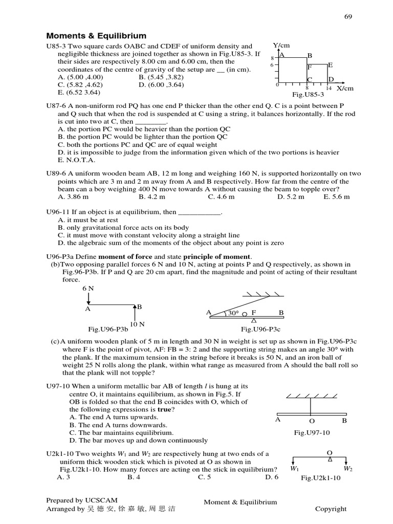 25 Moments&Eqm | PDF | Force | Friction