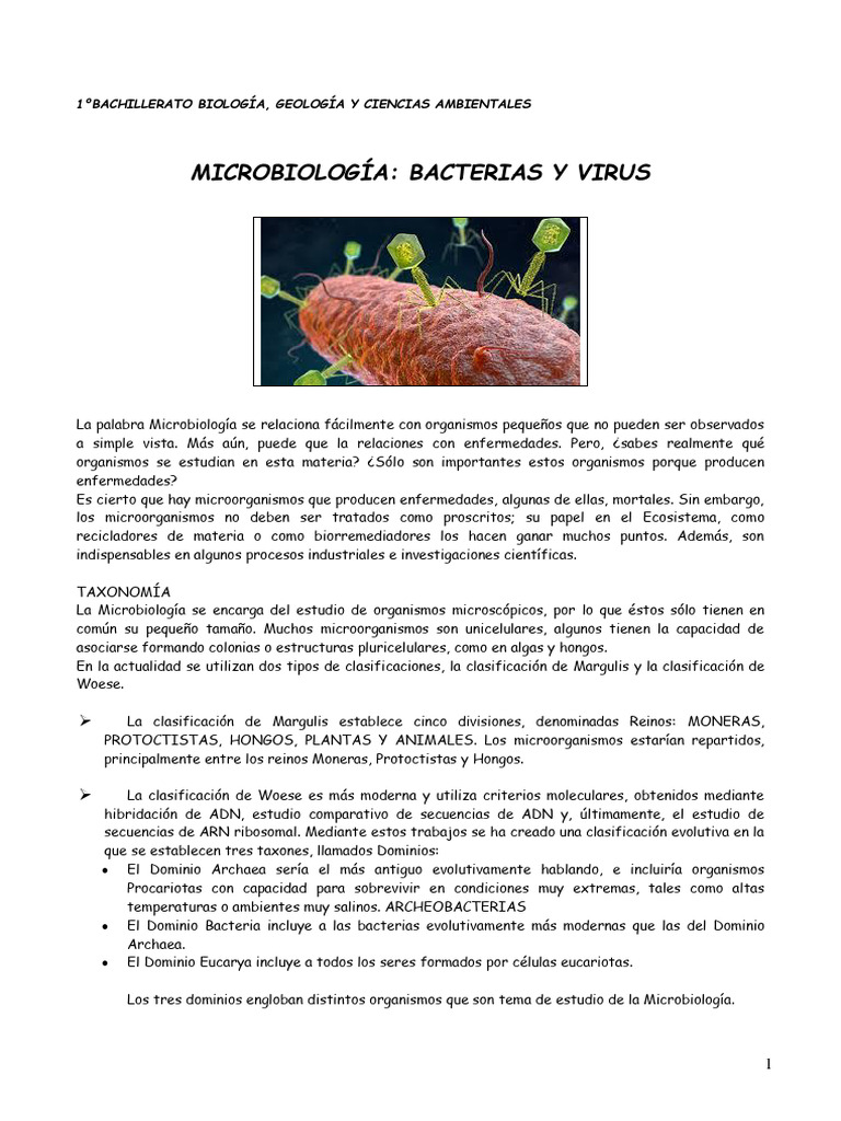 Microbiología: Bacterias y Virus | PDF | Virus | Las bacterias