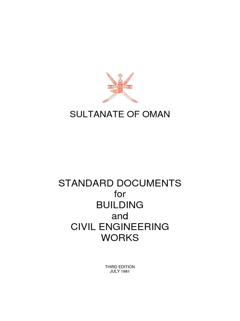 Standard Documents For Building and Civil Engineering Works | PDF ...