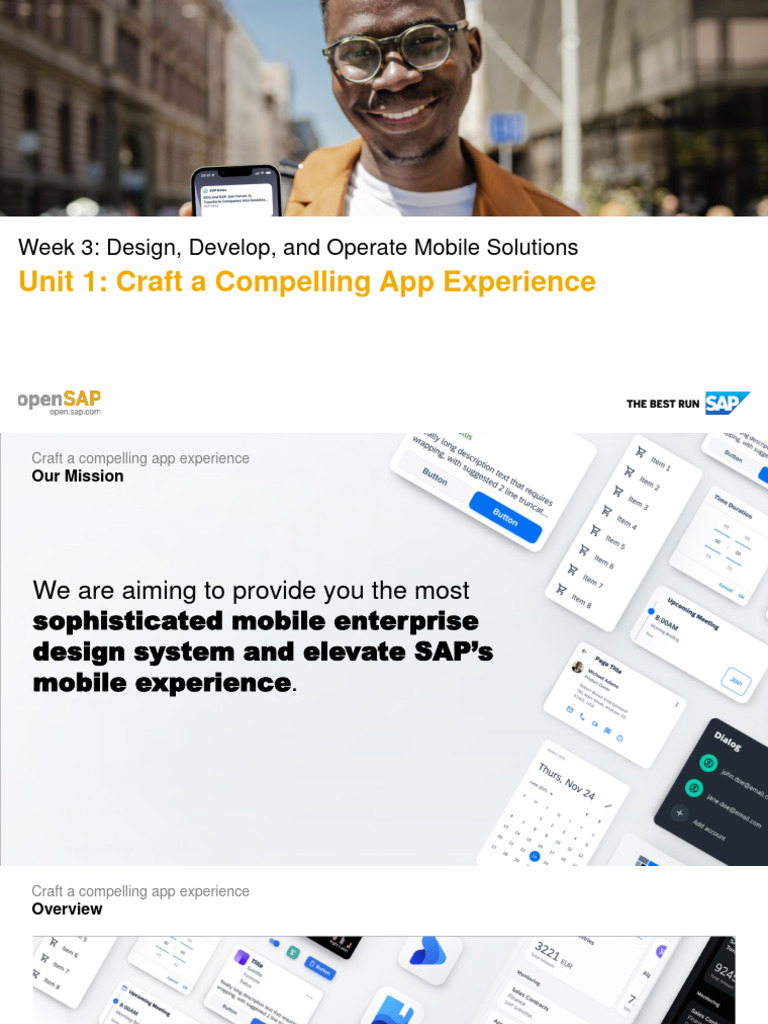 Opensap Mobile4 Week 3 Unit 1 Craft Presentation Pdf Mobile App Ios 
