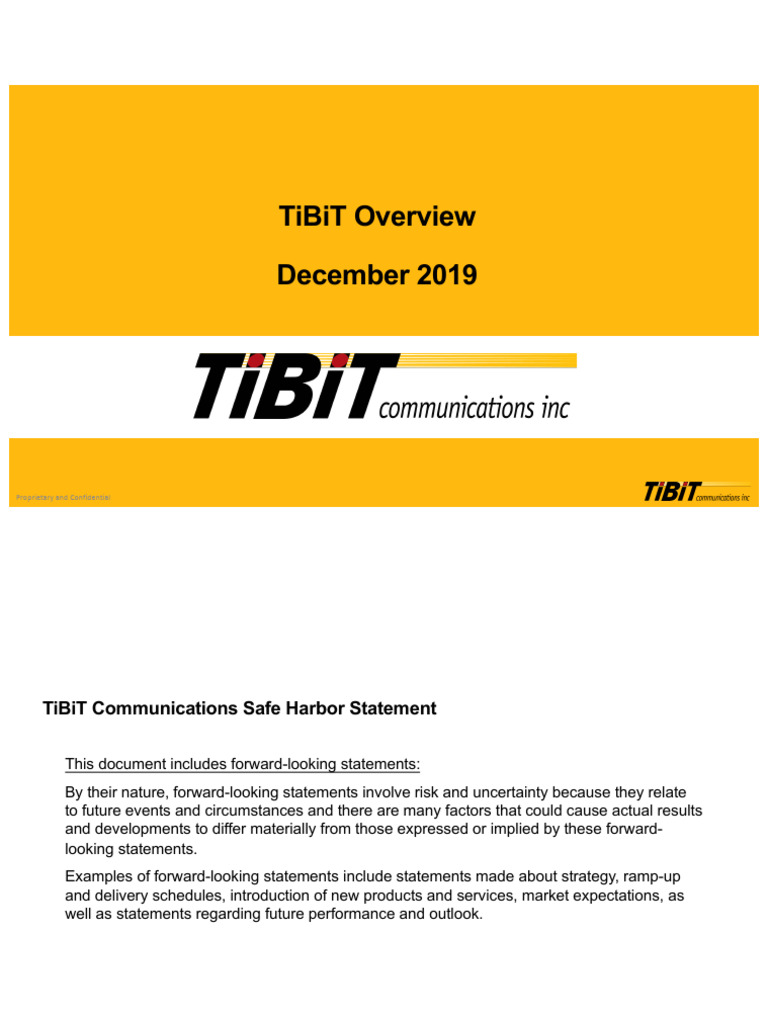 11-Dec-2019 Tibit Overview | Download Free PDF | Network Switch | Ethernet