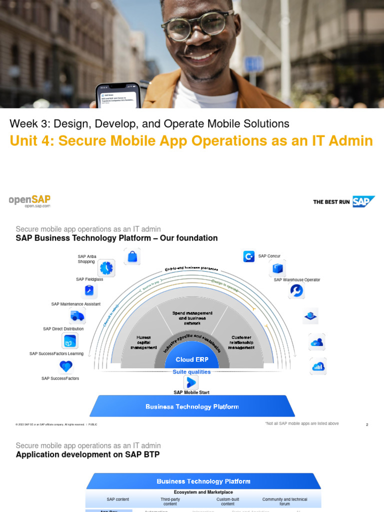 openSAP Mobile4 Week 3 Unit 4 Ops Presentation | PDF | Mobile App | Software Development Kit