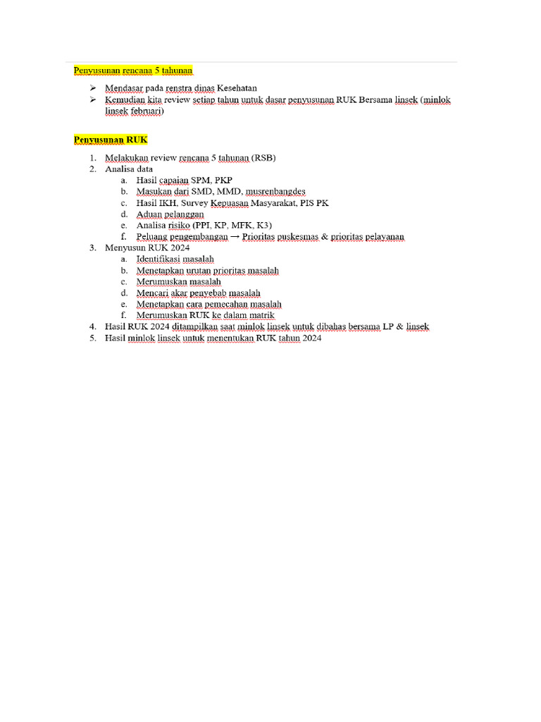 Penyusunan RUK | PDF