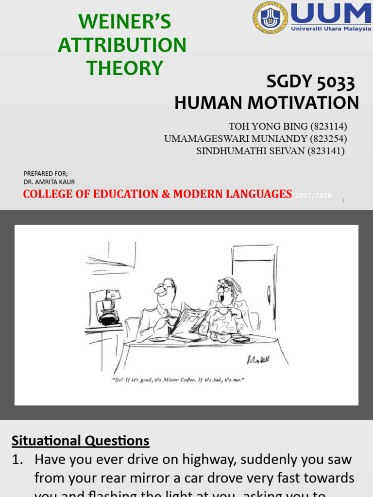 Attribution Theory for Educators | PDF | Cognition | Behavioural Sciences