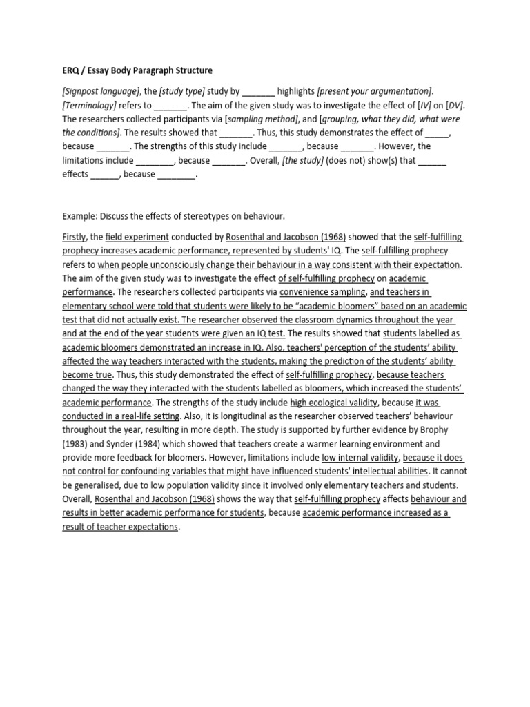 ERQ and SAQ Structure With Examples 2 | PDF | Neuroplasticity | Cognitive Psychology