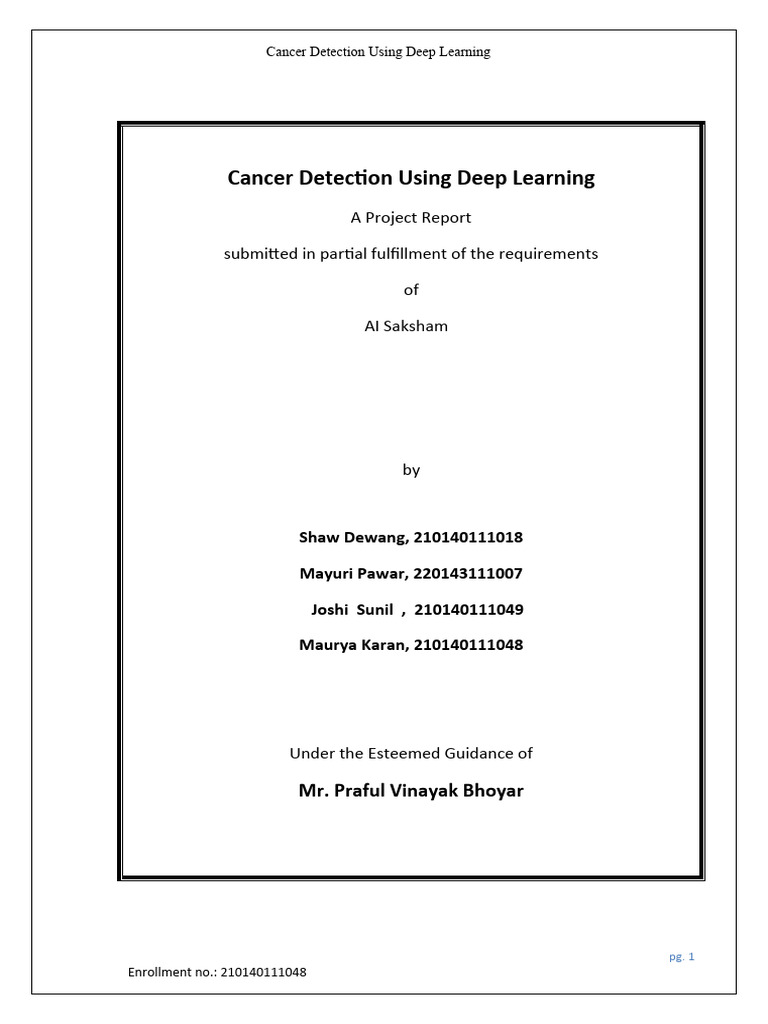 Deep Learning for Brain Tumor Detection | PDF | Deep Learning | Brain Tumor