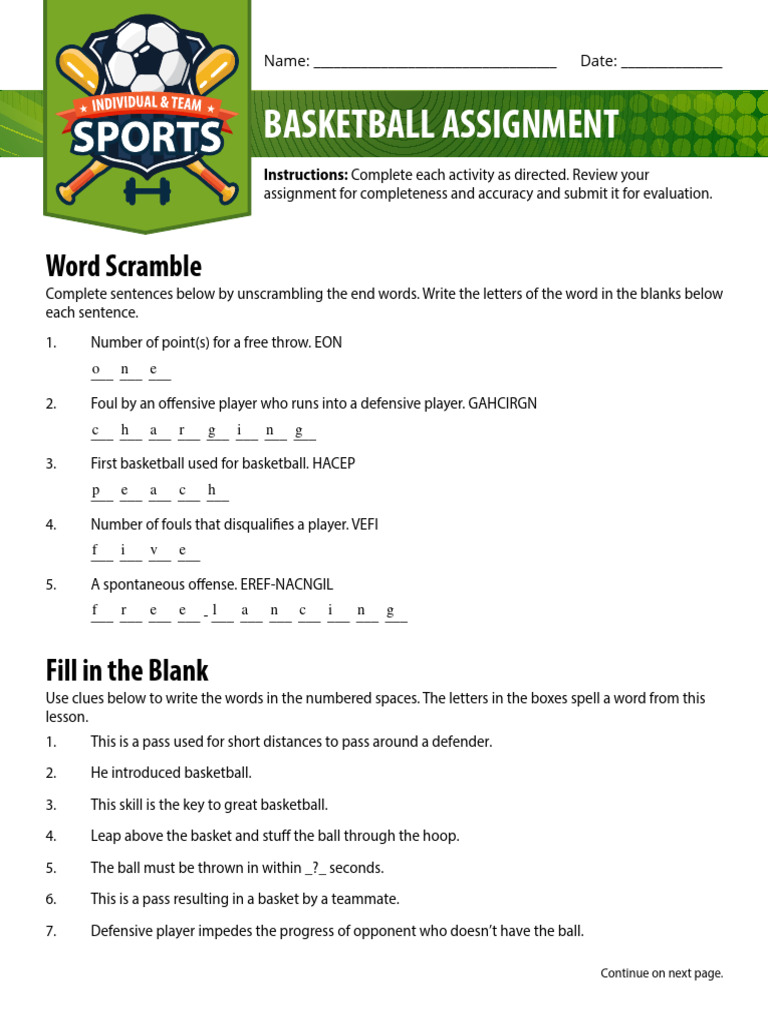 Cecelia Rigg - Basketball Assignment | PDF | Basketball Positions | Indoor Sports