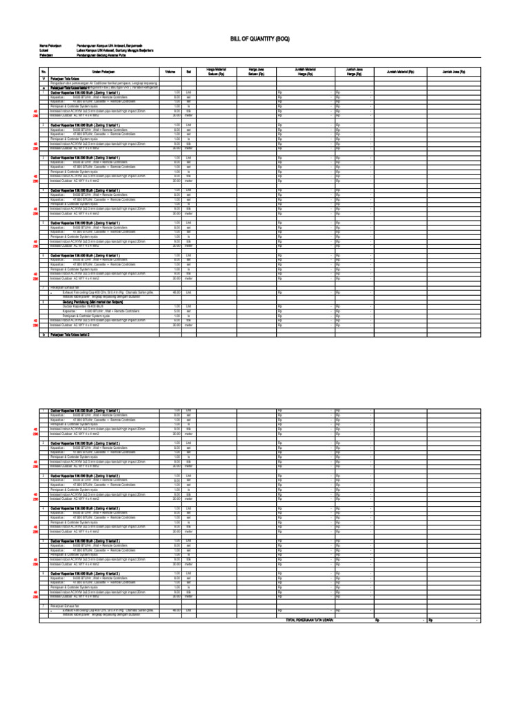 TATA UDARA INSTALASI Analisa 2020 - CJT REV.4 KOSONG | PDF