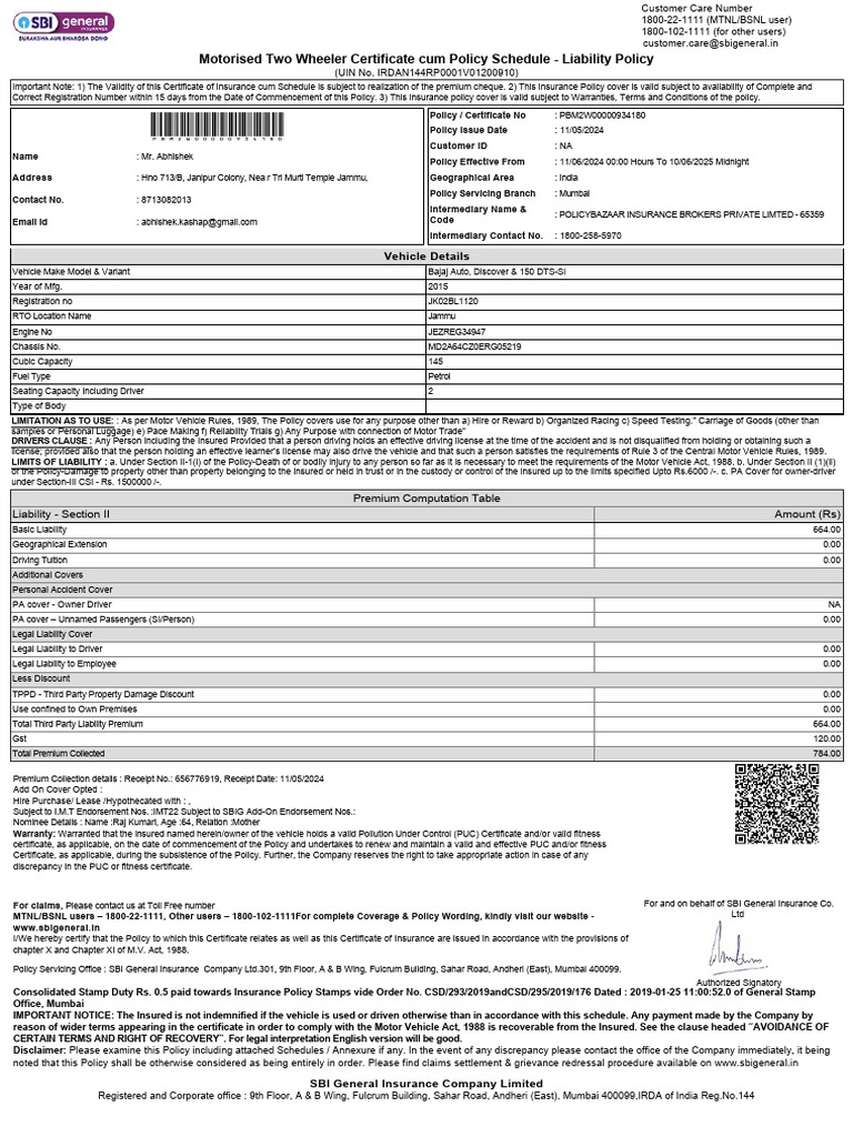 PBM2W00000934180JK02BL1120 | PDF | Insurance | Legal Liability