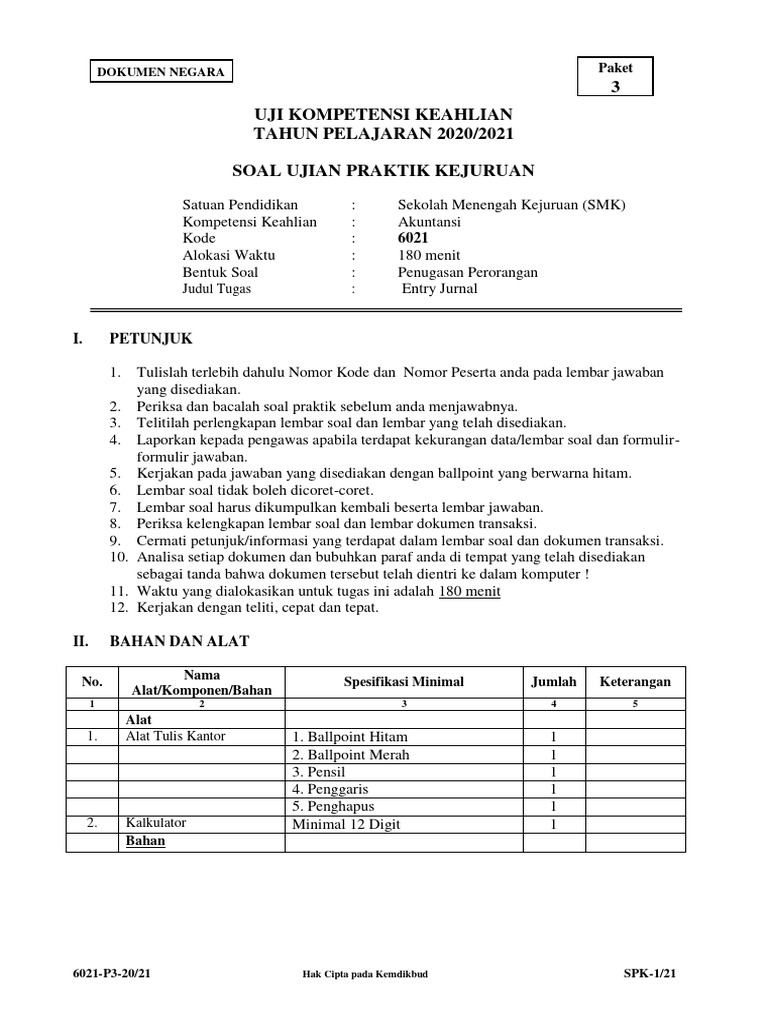 6021 p3 SPK Entry Jurnal | PDF