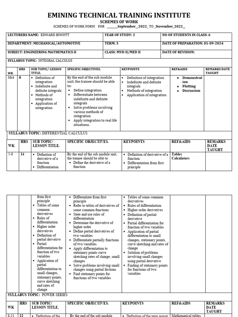 Engineering Math for Year 2 Students | PDF | Derivative | Integral