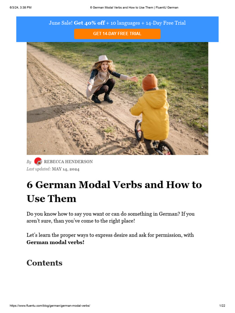 6 German Modal Verbs and How To Use Them - FluentU German | Download ...