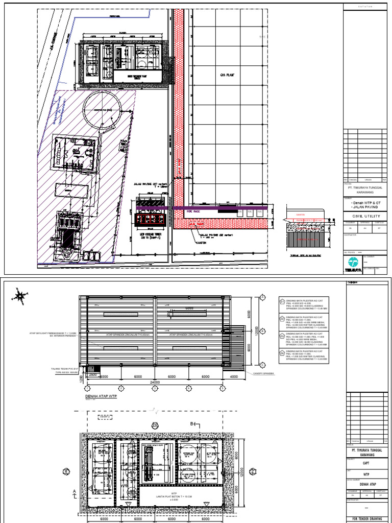 Denah dan Detail WTP untuk Tender | PDF