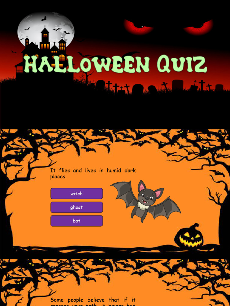 Halloween Quiz 24 Slides Fun Activities Games Games 145683 | PDF ...