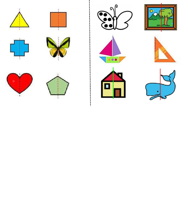 Dibujo de Figuras Simetricas y Asimetricas | PDF