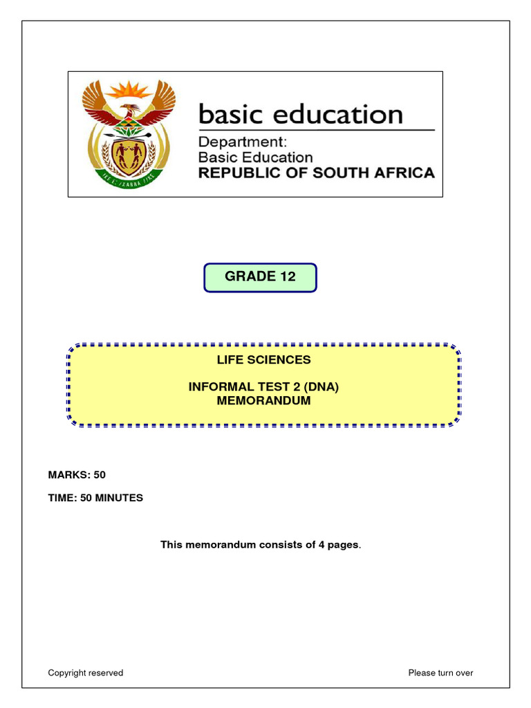 DNA TEST 2 MEMO | PDF | Nucleic Acid Sequence | Life Sciences