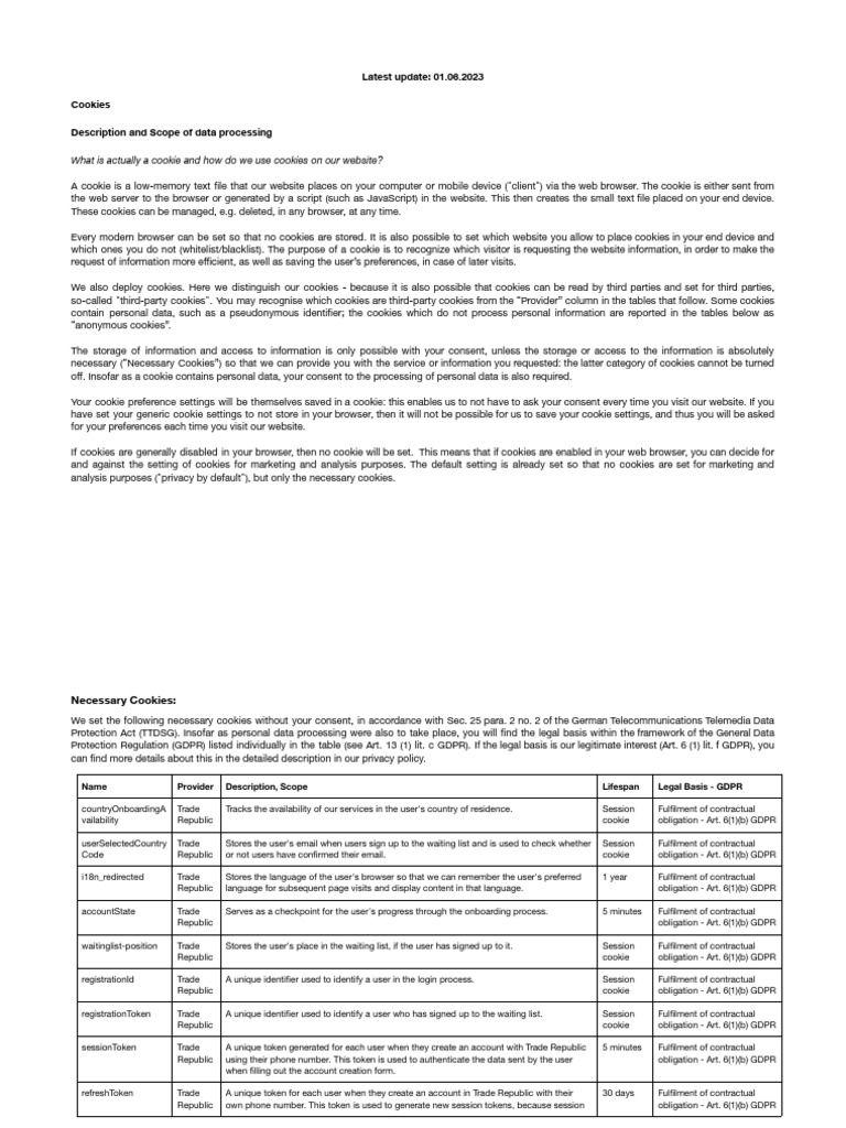 Cookie Information en | PDF | Http Cookie | Websites Cookie Information en | PDF | Http Cookie | Websites