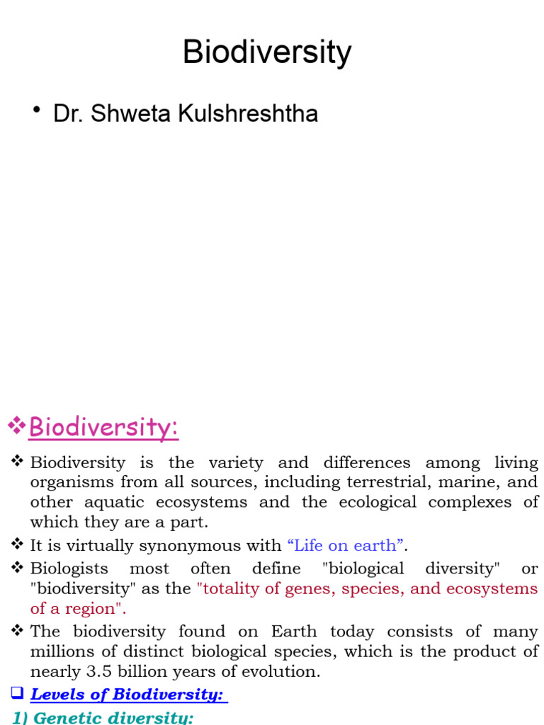 Biodiversity | PDF | Biodiversity | Conservation Biology