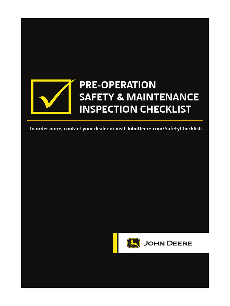 DKTTCHECK 18-07 PreOperationSafetyAndMaintenanceInspectionChecklist ...