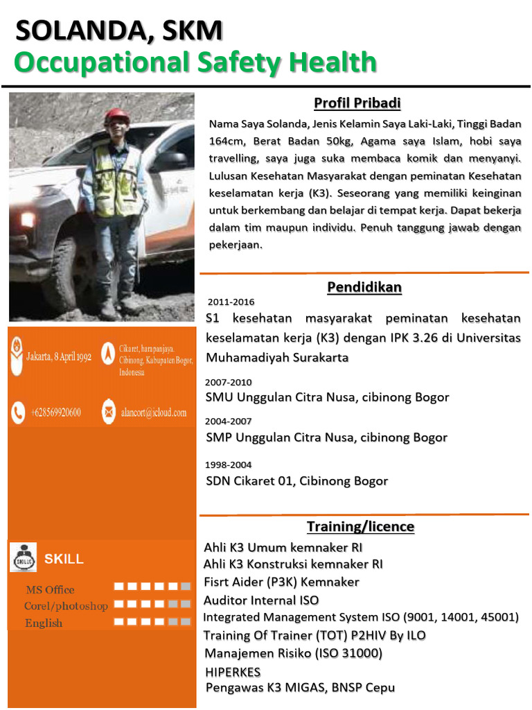 Profil Ario Solanda: Ahli K3 dan HSE | PDF | Karier & Perkembangan | Bisnis