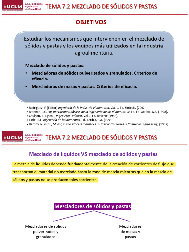 Tema 7.1 - Mezclado de Sólidos y Pastas | PDF | Convección | Desviación Estándar