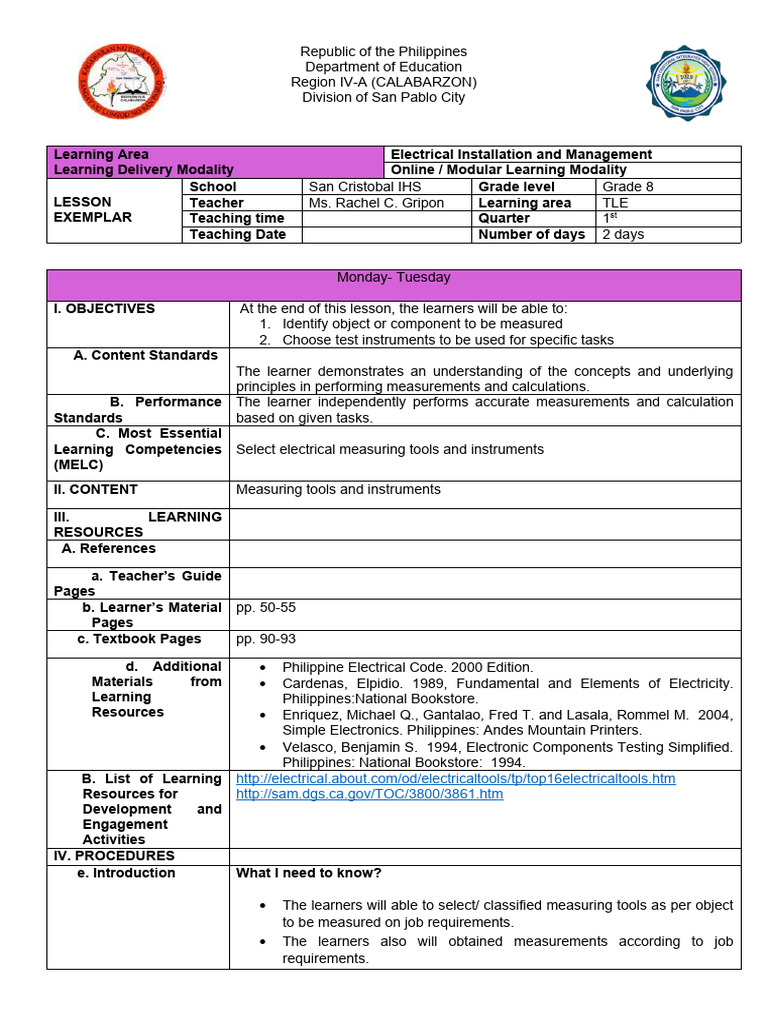 Learning Exemplar IEM 8 3 | PDF | Learning | Information