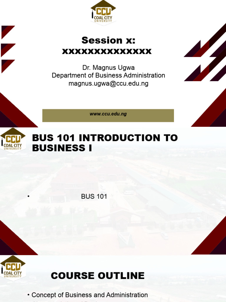 INTRODUCTION TO BUS I (Bus 101) | PDF | Cooperative | Partnership