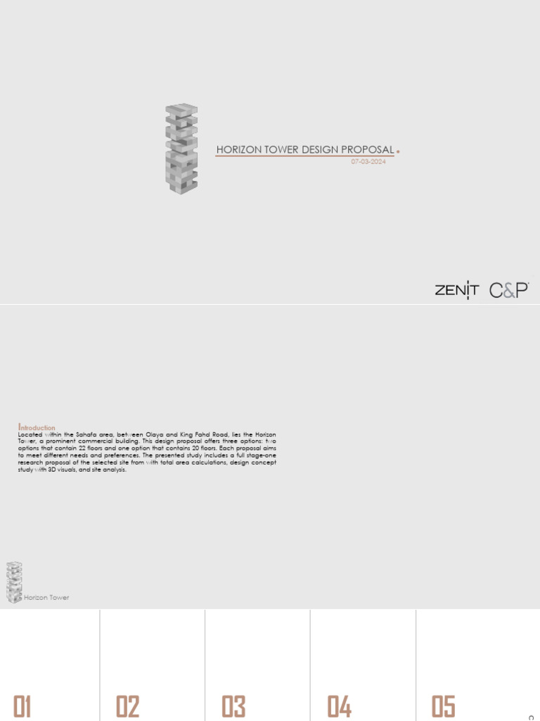 Horizon Tower Design Proposal Overview | PDF | Basement
